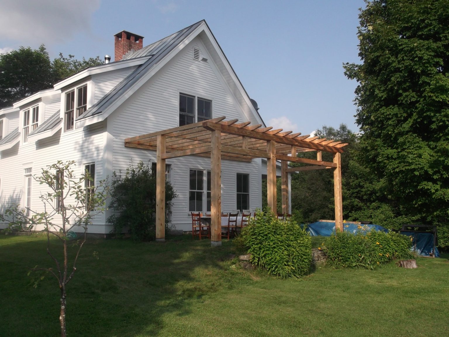 Beautiful Post and Beam Pergola