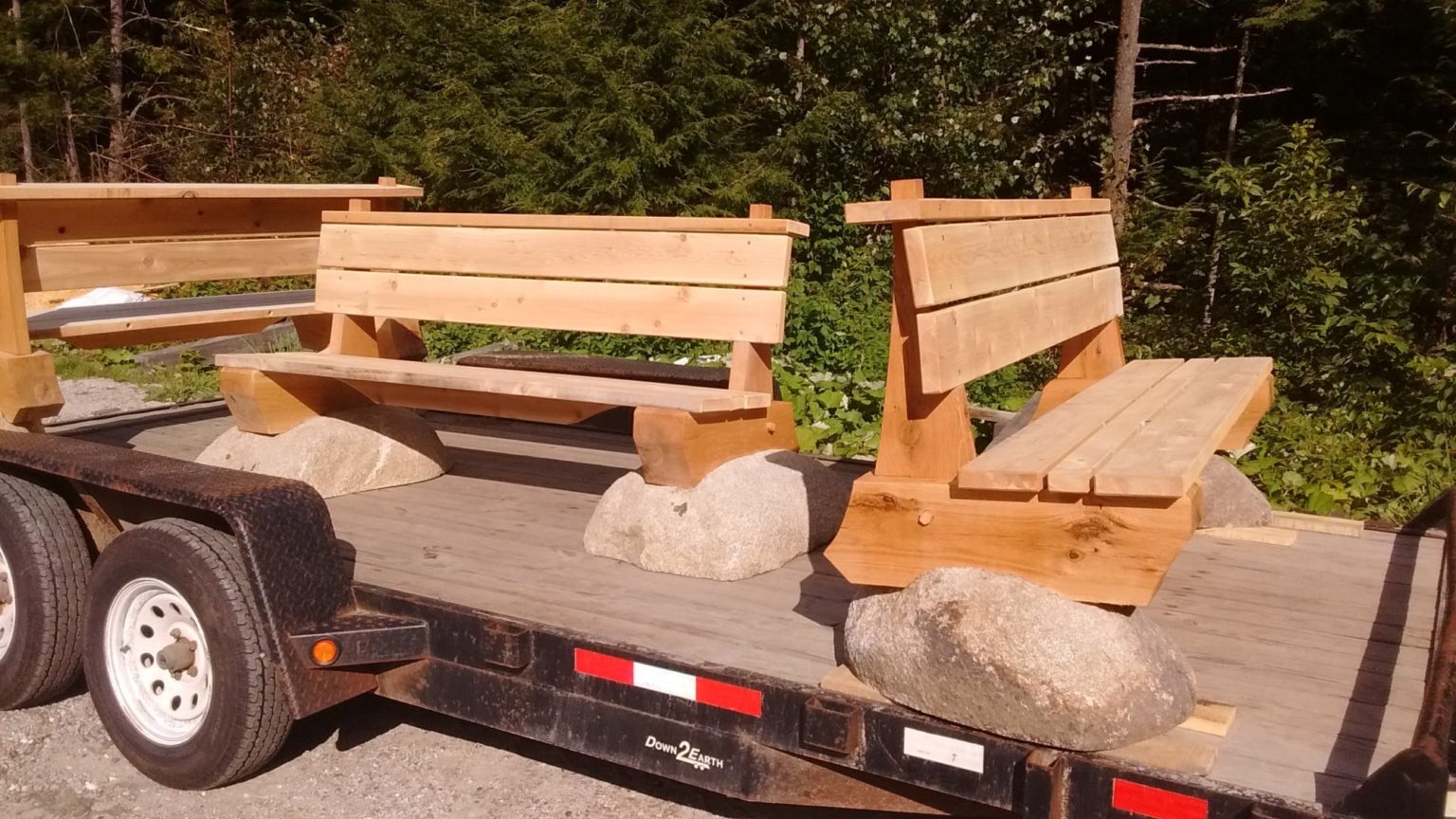 Boulder Benches Installed in Vermont State Park