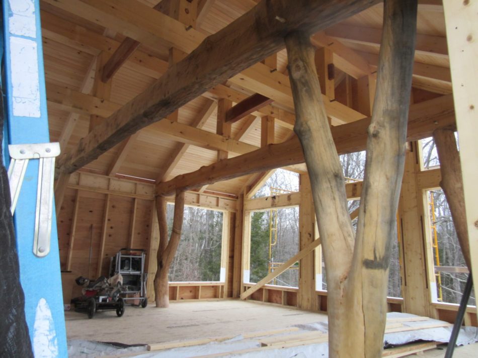 Scribed Timber Frame For Southampton Hybrid Sunroom