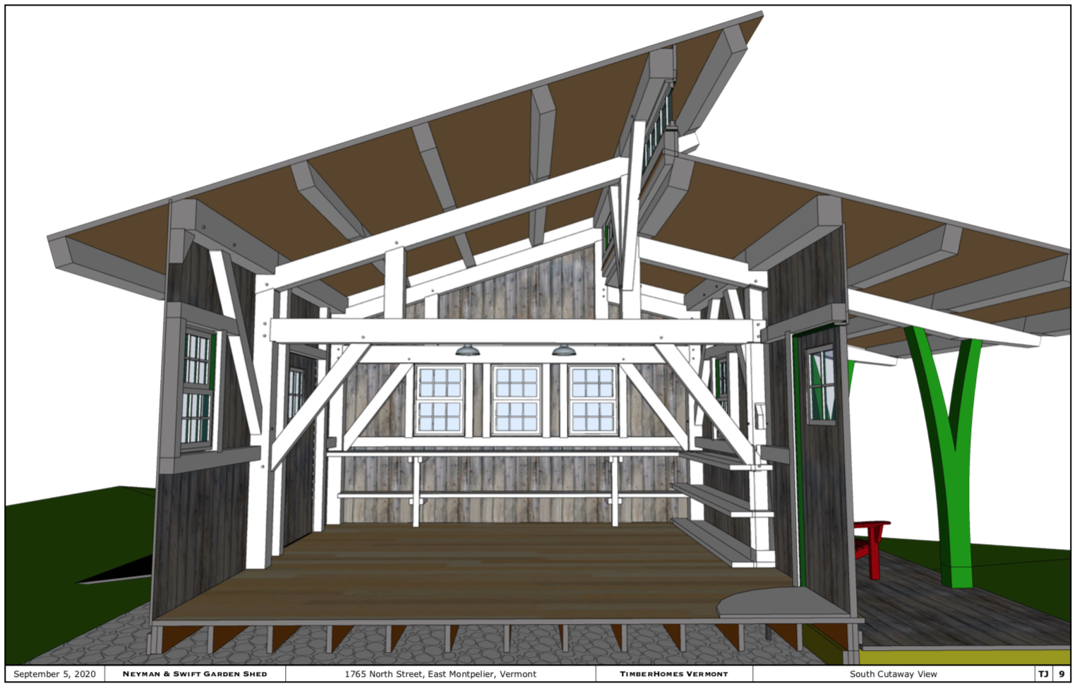 Timber Framed Garden Shed in Montpelier is Ready for Spring